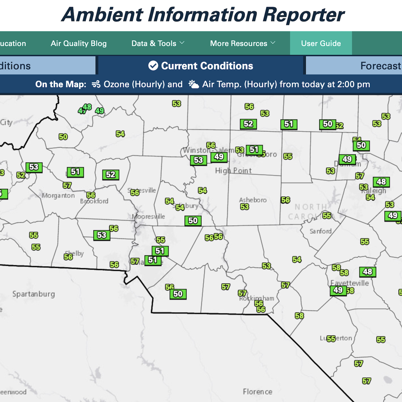 Data & Products – Environment & Climate Observing Network
