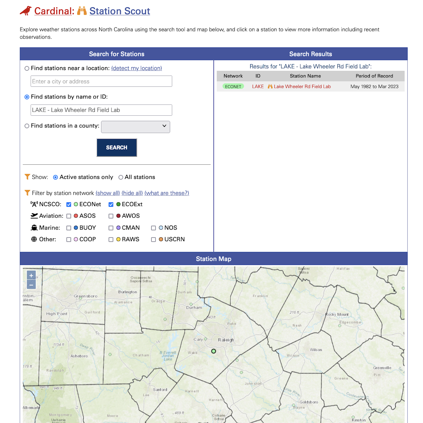 Data & Products – Environment & Climate Observing Network
